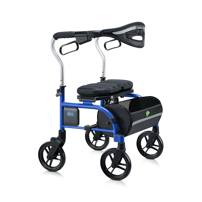 Evolution Trillium Rollator Mobility Walker with Seat, Height Adjustab